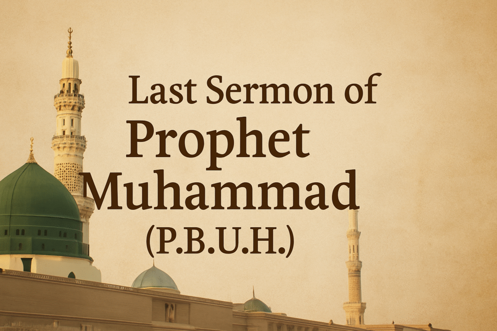 The Last Sermon of Prophet Muhammad (P.B.U.H.) - Dar El Mecca